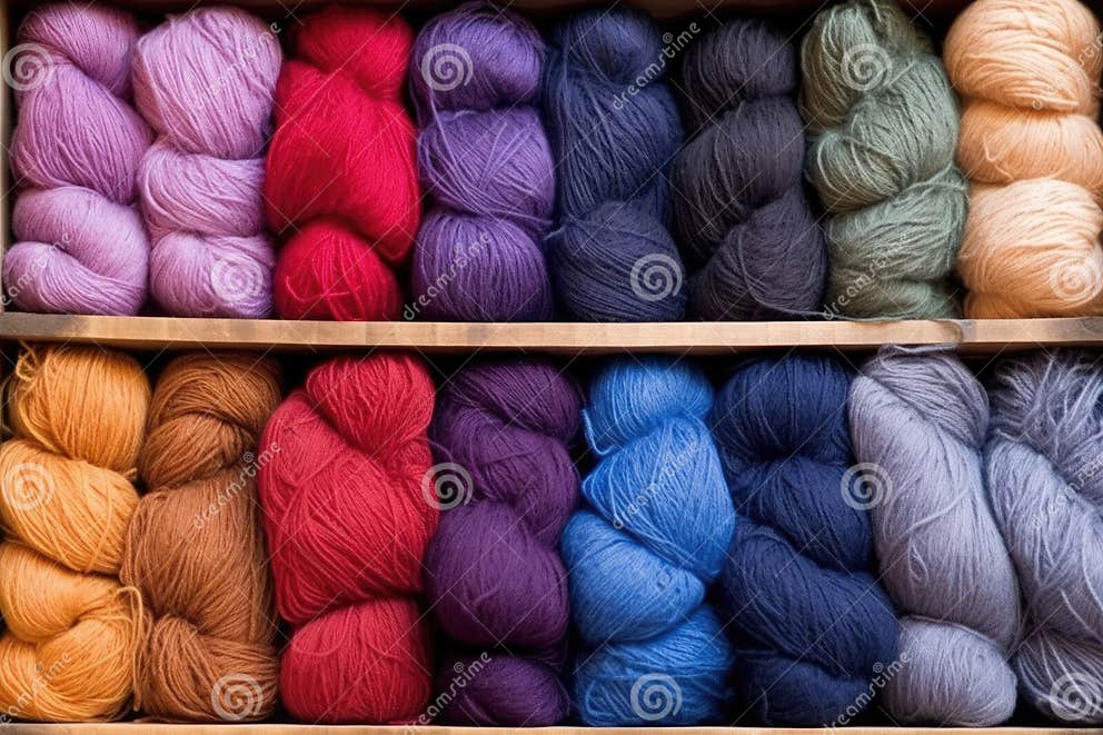 An Array of Different Types of Wool Fibers Stock Image - Image of ...