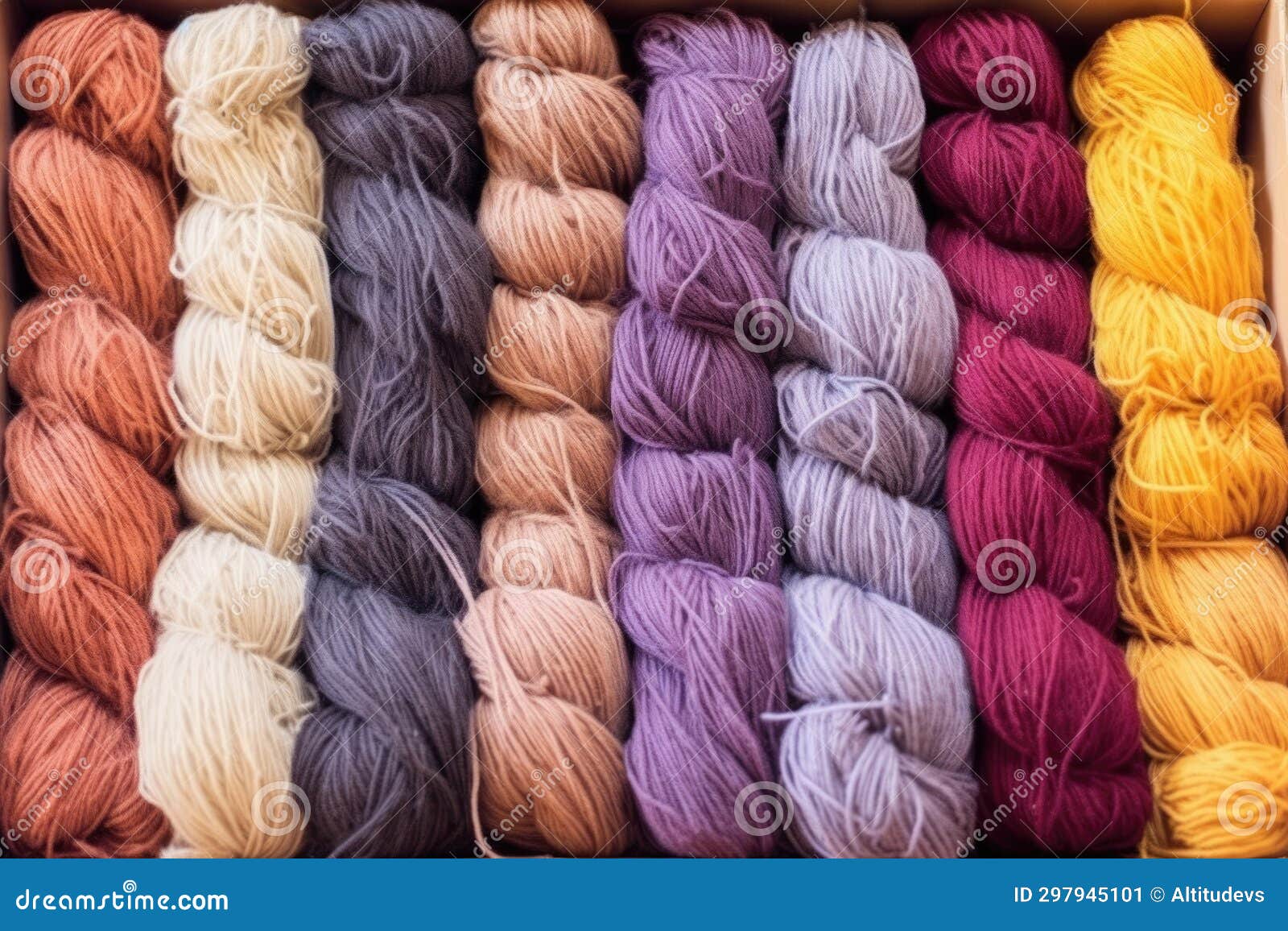 An Array of Different Types of Wool Fibers Stock Illustration ...