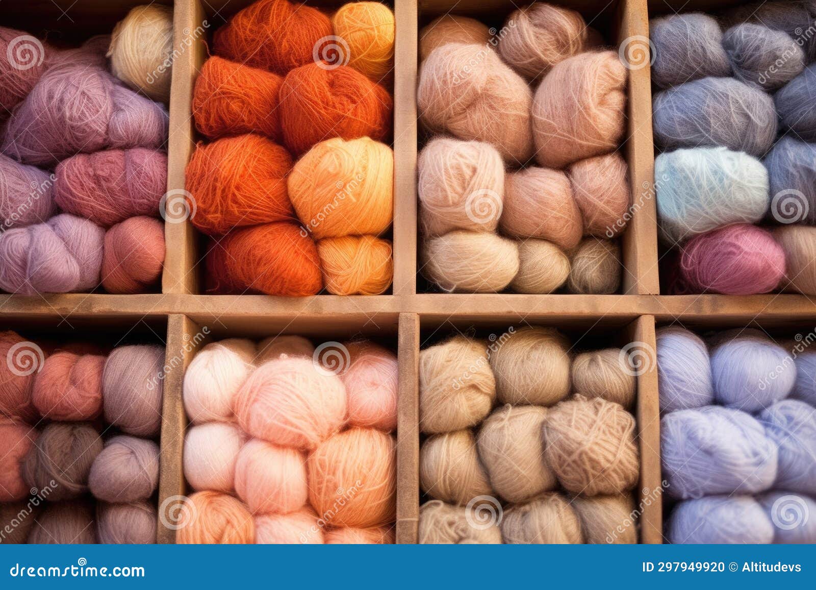 An Array of Different Types of Wool Fibers Stock Photo - Image of ...