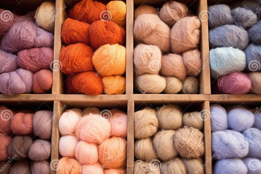 An Array of Different Types of Wool Fibers Stock Photo - Image of ...