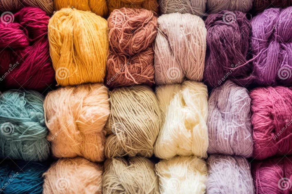 An Array of Different Types of Wool Fibers Stock Image - Image of ...