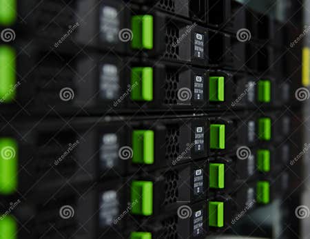 Array Disk Storage in Data Center Stock Image - Image of portal ...