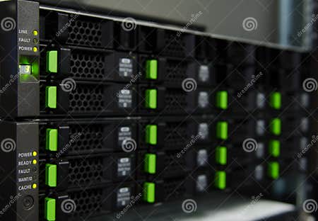 Array Disk Storage in Data Center Stock Image - Image of data ...