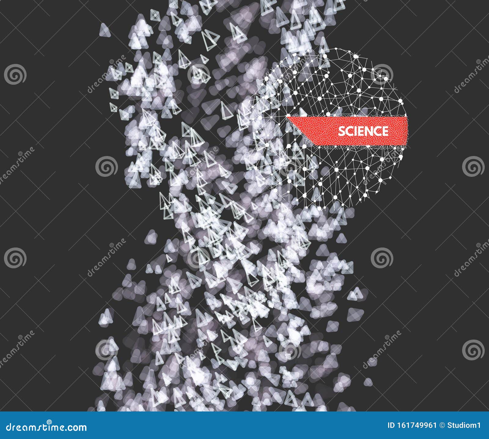 Array with Dynamic Emitted Particles. Abstract Background. Bokeh Effect Stock Vector ...