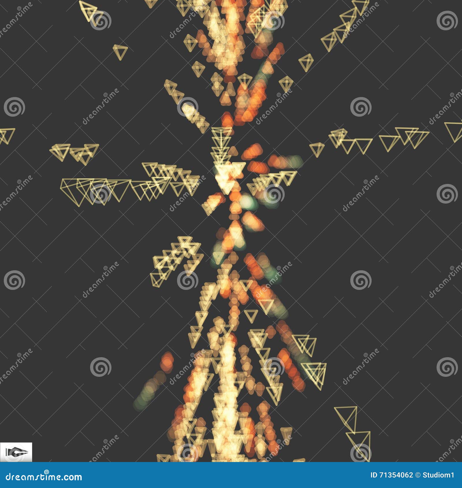 Array With Dynamic Emitted Particles Abstract Dynamic Background