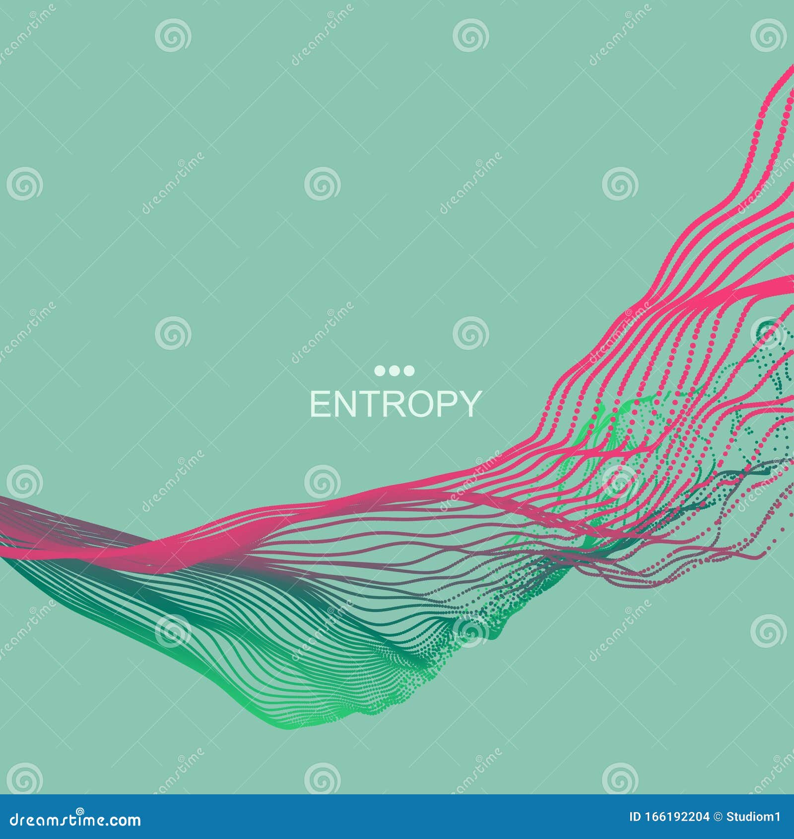 Array with Dynamic Emitted Particles. Flowing Particle Waves Stock Vector - Illustration of ...