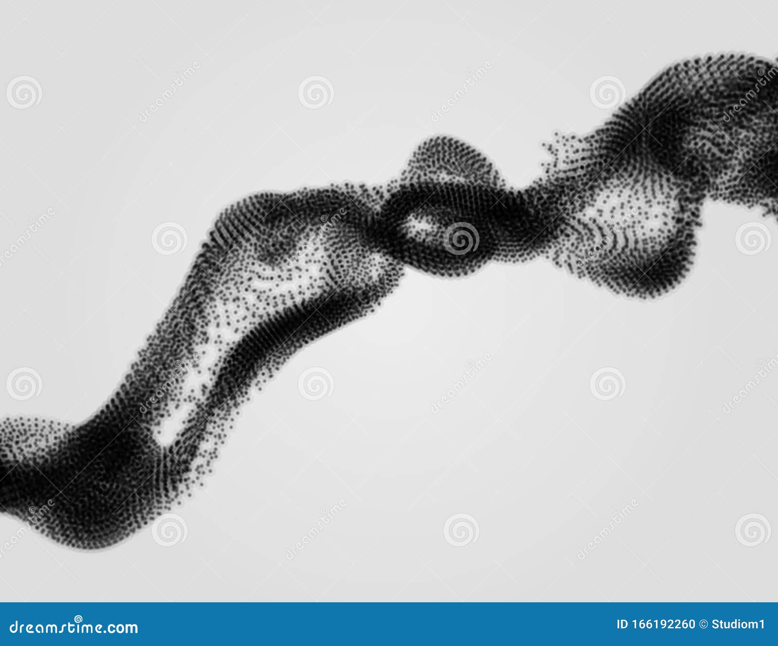 Array with Dynamic Emitted Particles. Flowing Particle Waves Stock Vector - Illustration of ...