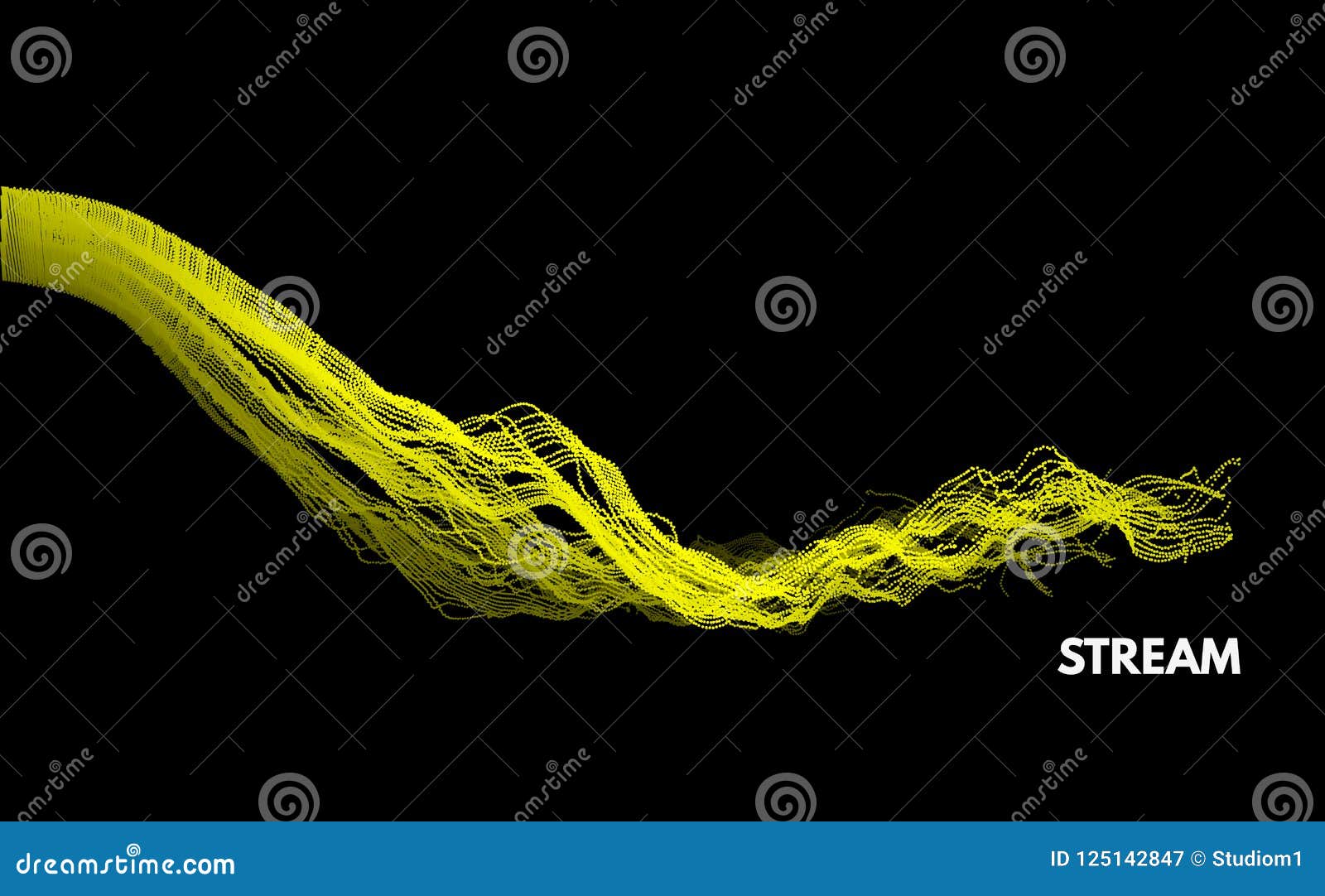 Array with Dynamic Emitted Particles. Water Splash Imitation. Abstract ...