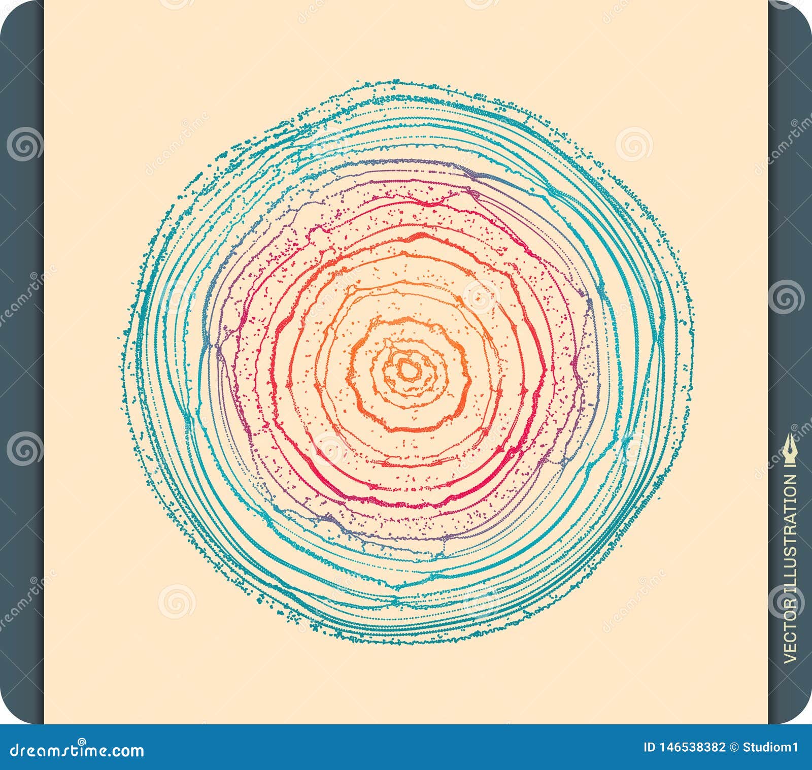 Array with Dynamic Particles of Small Particles in Circle. Modern ...