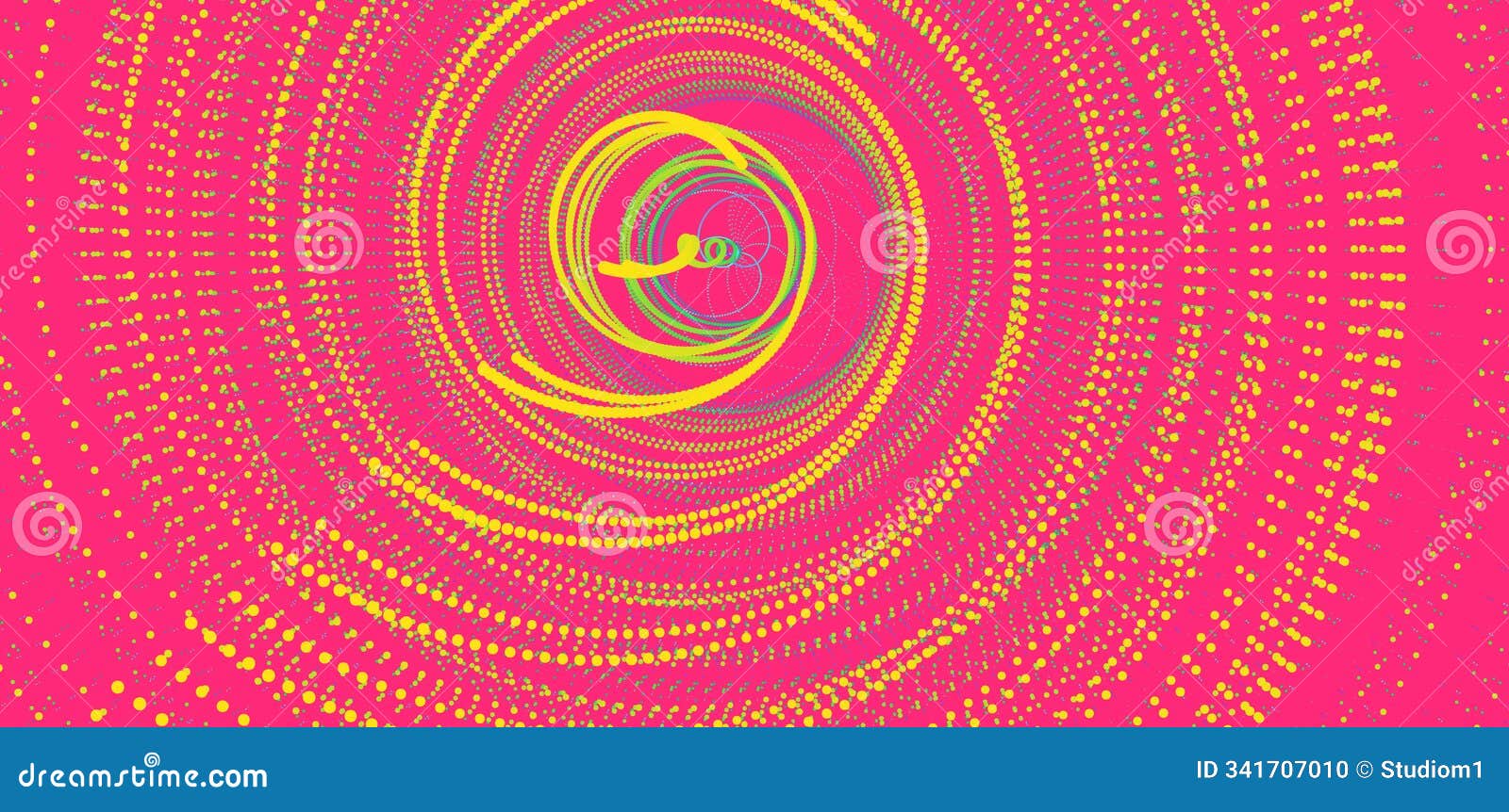 Array with Dynamic Particles. Swirl with Connected Dots. Abstract ...