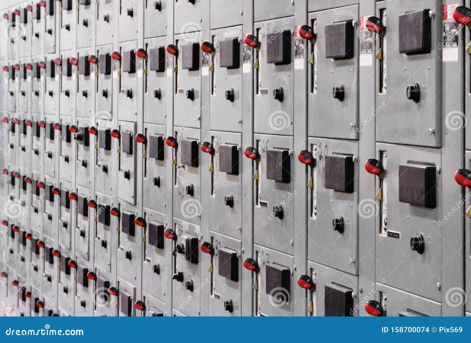 A Serries of Electrical Panels in a Manufacturing Facility. Stock Photo ...
