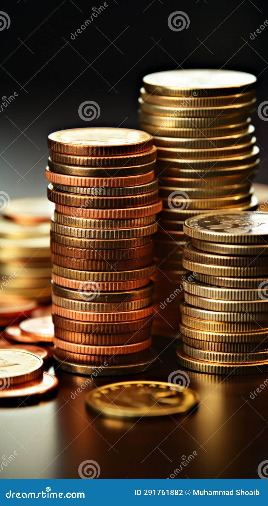 Array of Euro Coins Stack in Distinct Poses, Forming an Intricate ...