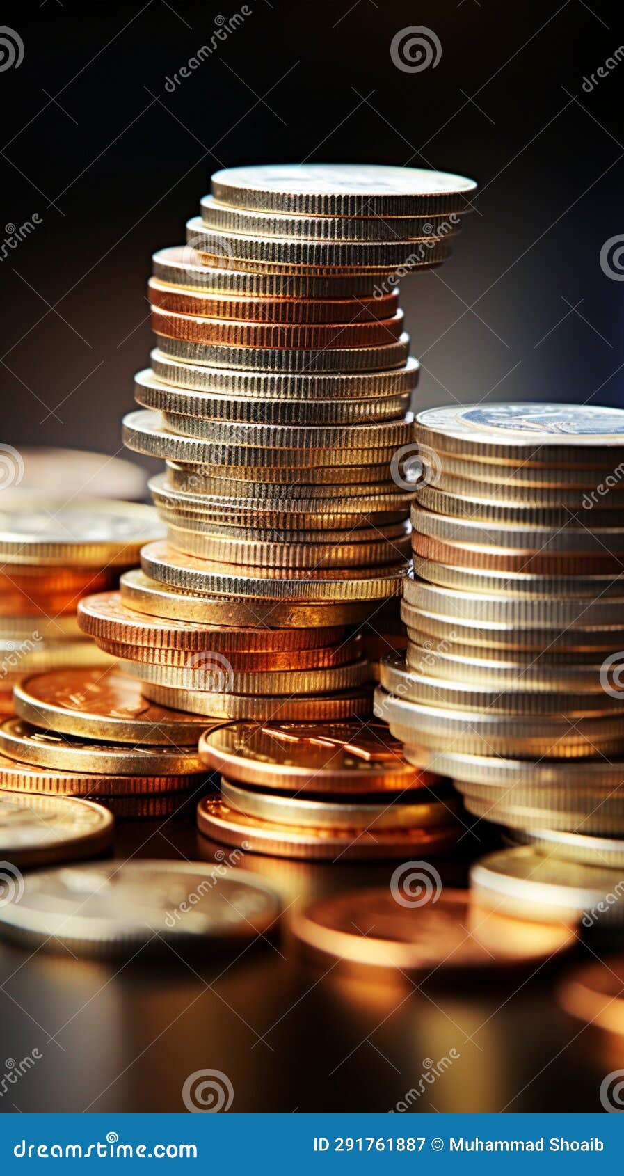 Array of Euro Coins Stack in Distinct Poses, Forming an Intricate ...