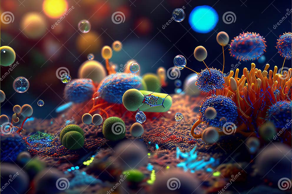 Vibrant 3D Rendering Showcasing Microscopic Bacteriattacking Human ...