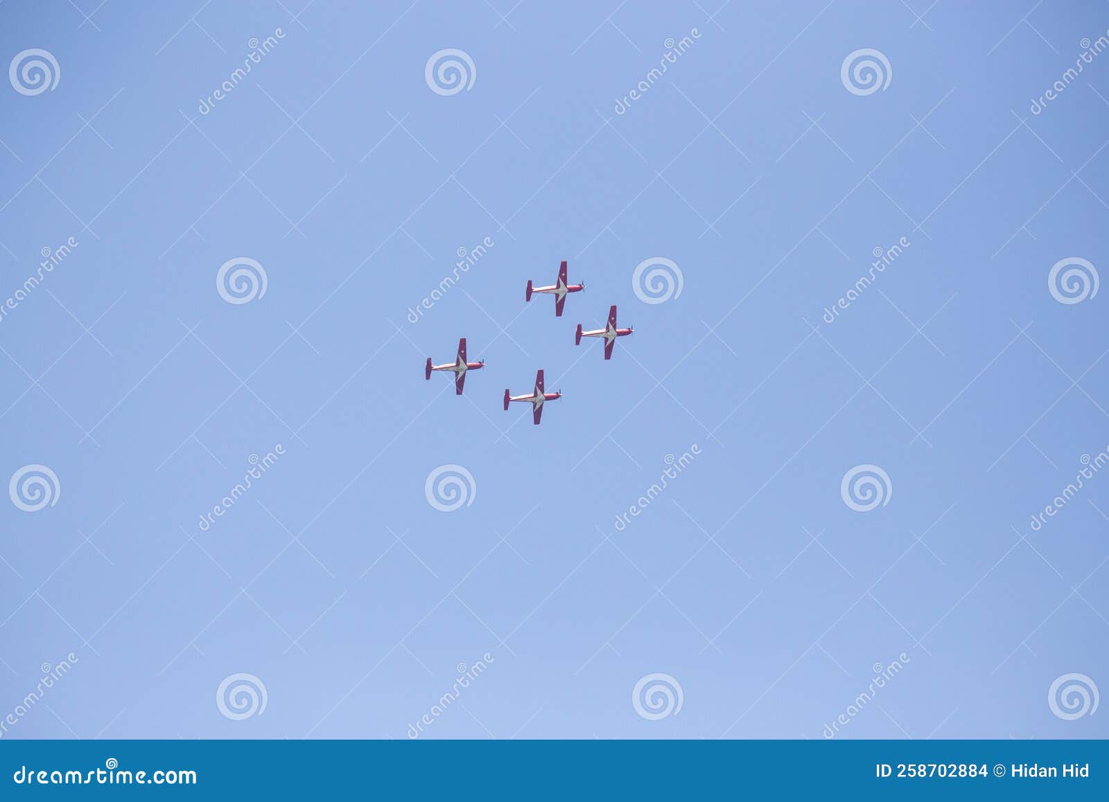 Array of Four Aircraft Flying Stock Photo - Image of touring ...