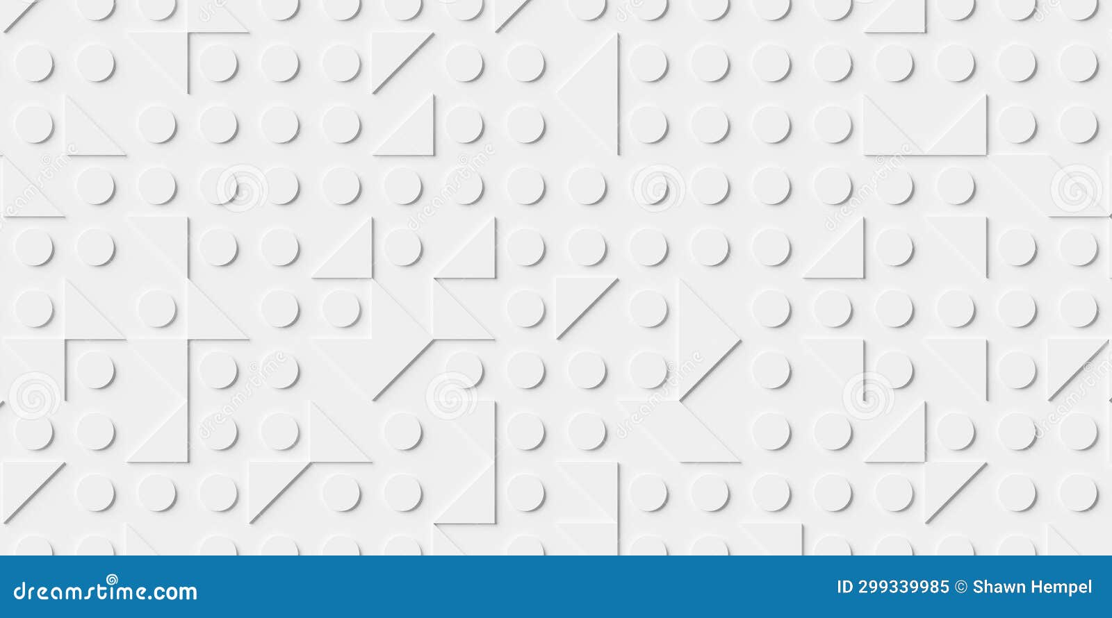 Array or Grid of Randomly Rotated White Triangles and Circles Background Wallpaper Banner ...