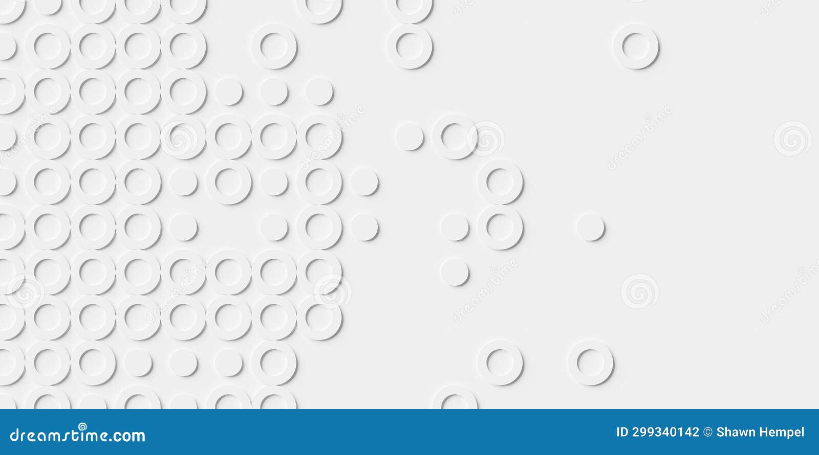 Array or Grid of White Rings and Circles Background Wallpaper Banner ...