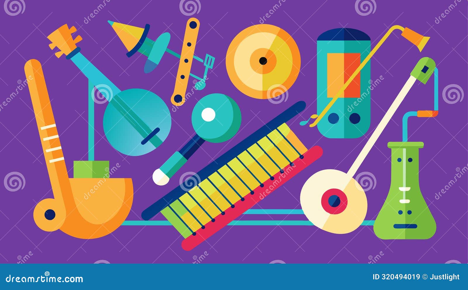 An Array of Handmade Musical Instruments Including a PVC Pipe Xylophone ...