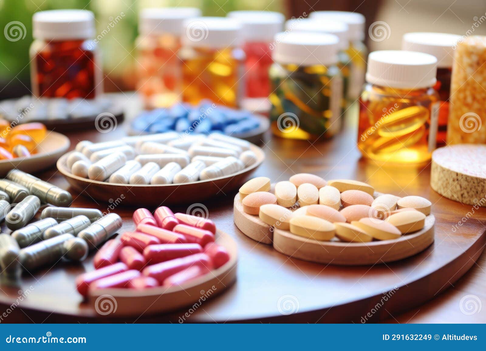 An Array of Healthy Prenatal Vitamins and Supplements Stock Image ...