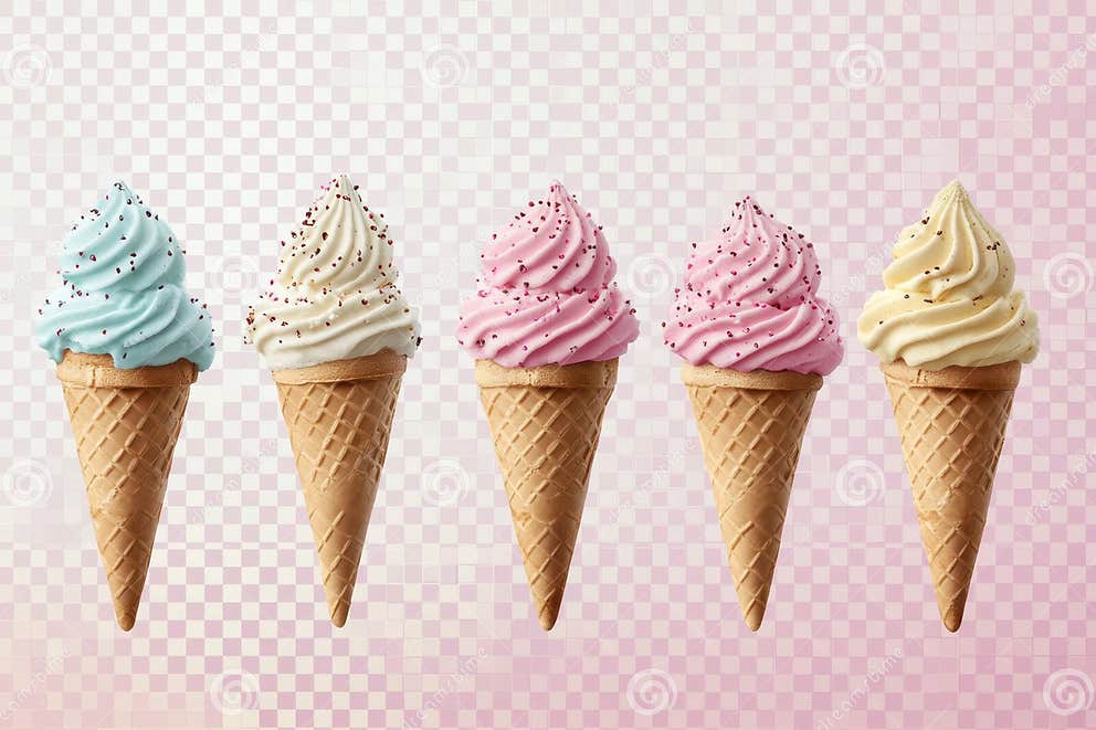 Array of Ice Cream Flavors and Presentations Forming an Eye-catching ...