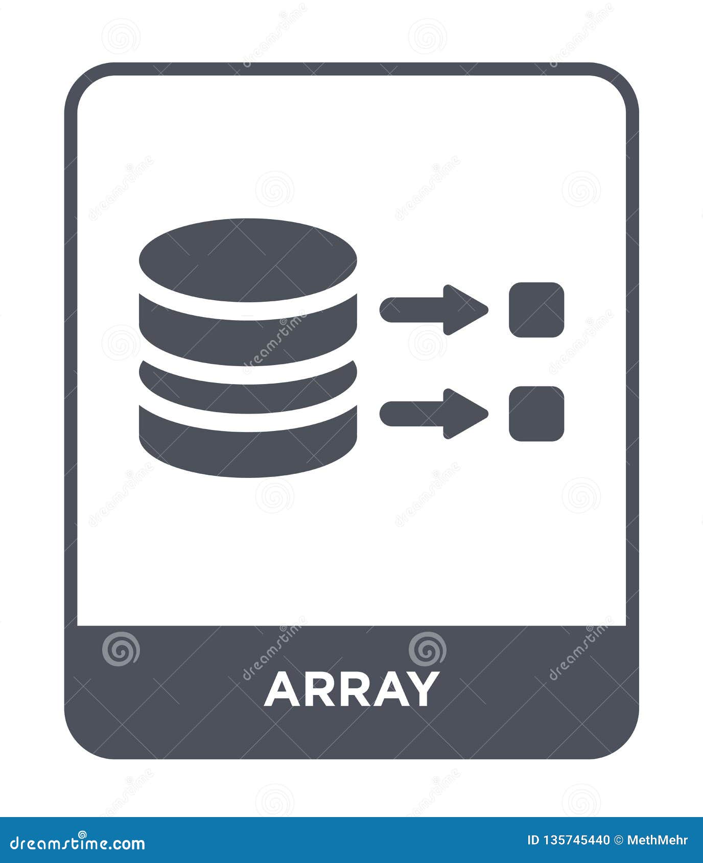 Array Icon In Trendy Design Style Array Icon Isolated On White Background Stock Vector
