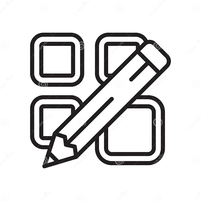 Array Icon Vector Sign and Symbol Isolated on White Background Stock ...