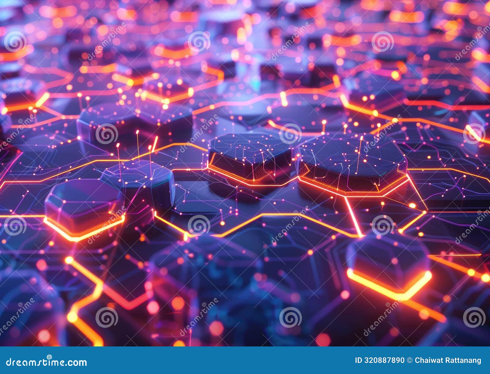 Interconnected Geometric Blue Texture Royalty-Free Cartoon ...