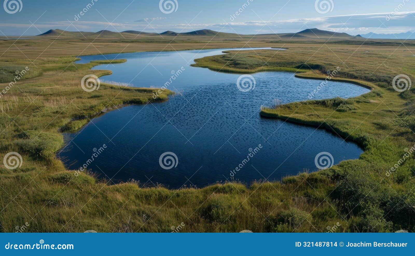 Array of Interconnected Tundra Ponds Sculpted by Melting Snow in the ...
