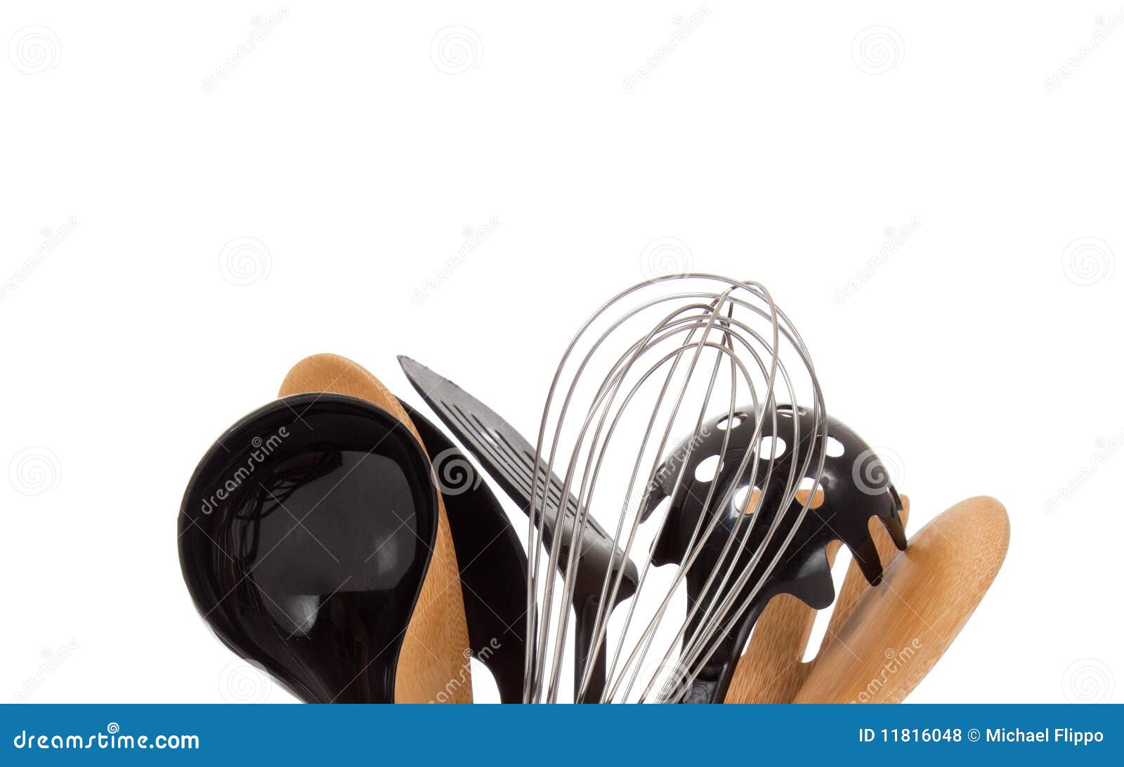 An Array of Kitchen Utensils on White Stock Photo - Image of ...