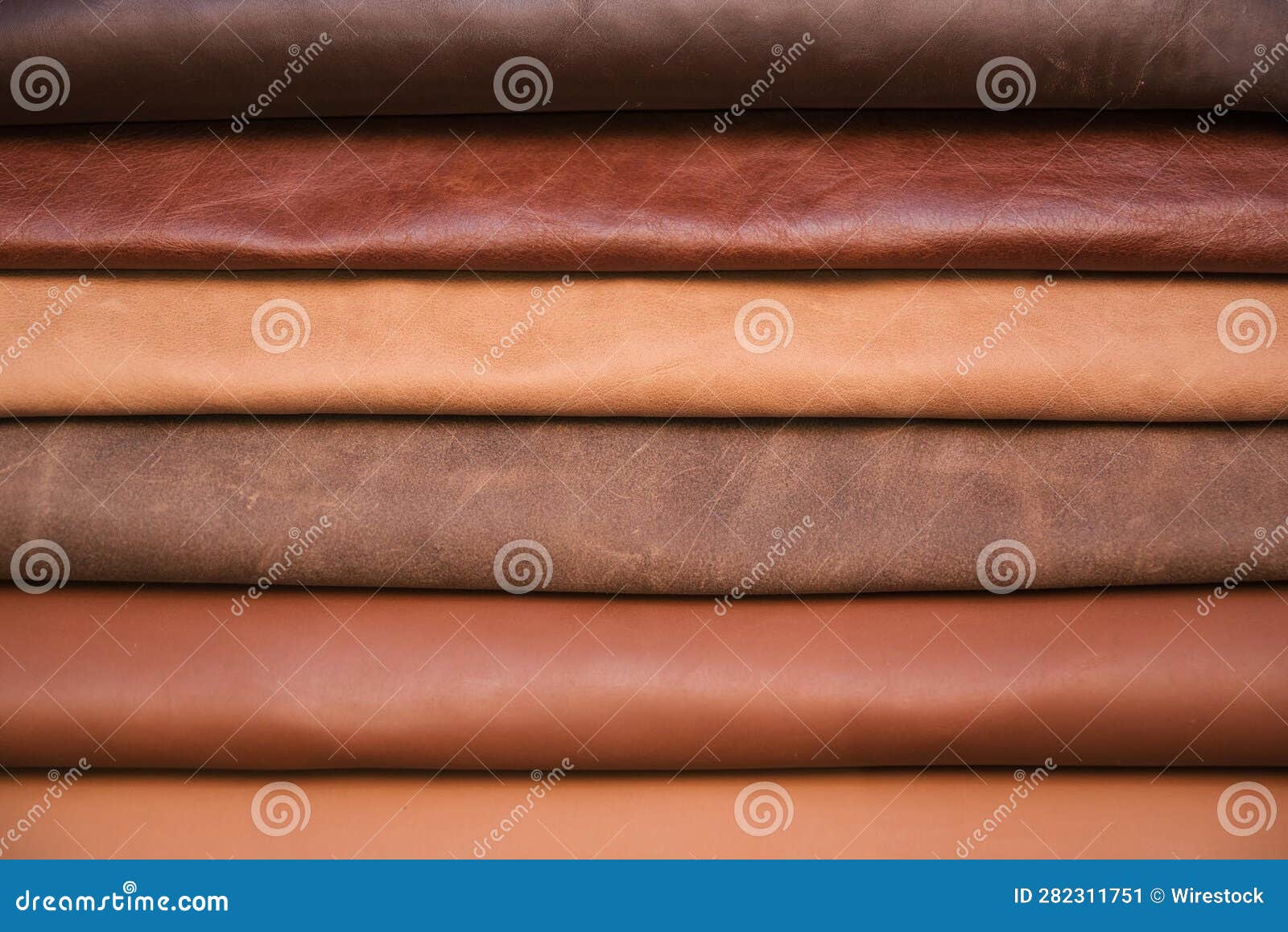 Array of Leather Fabric Samples in Different Shades Neatly Placed on a ...