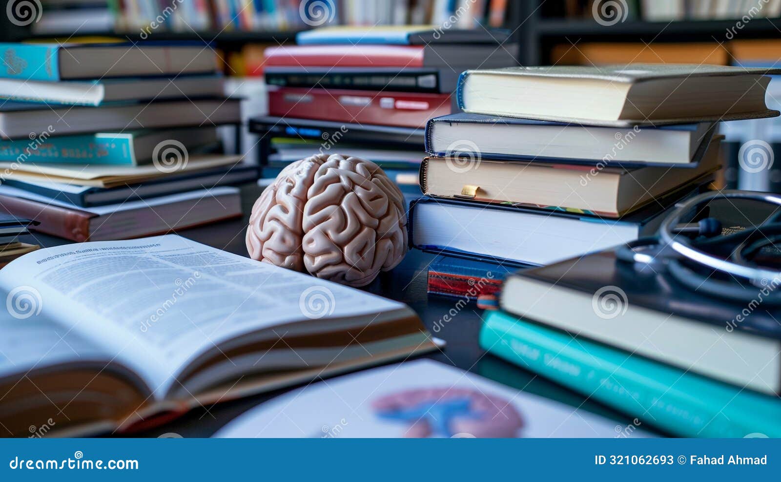 An Array of Medical Journals and Books on a Table, Focusing on Brain ... An Array of Medical Journals and Books on a Table, Focusing on Brain ...