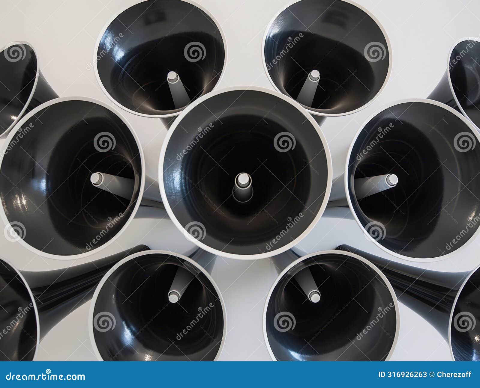 Array of Megaphones stock image. Image of abstract, sound - 316926263