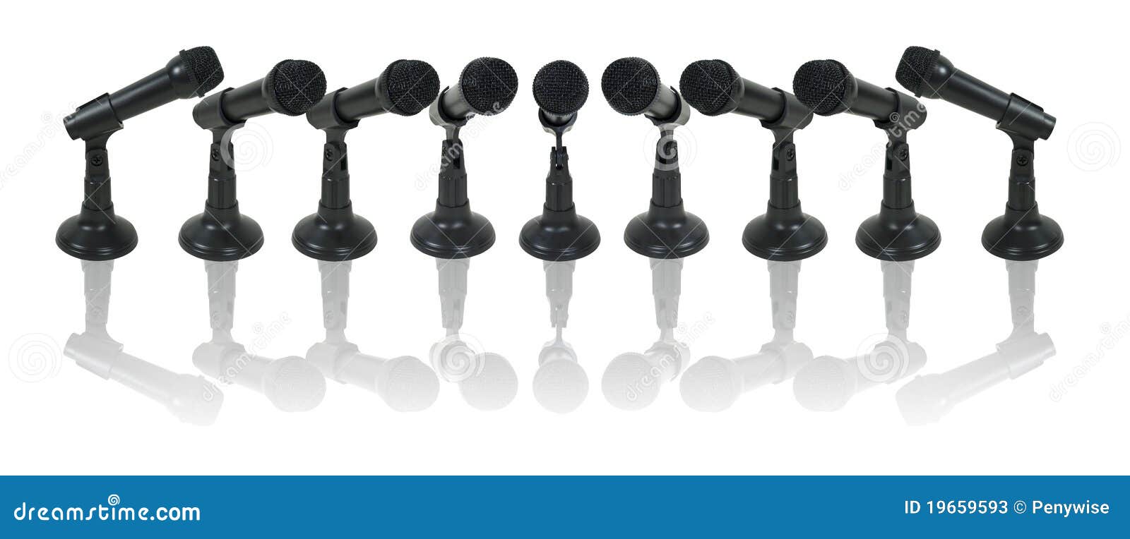 Array of Microphones stock image. Image of music, array - 19659593