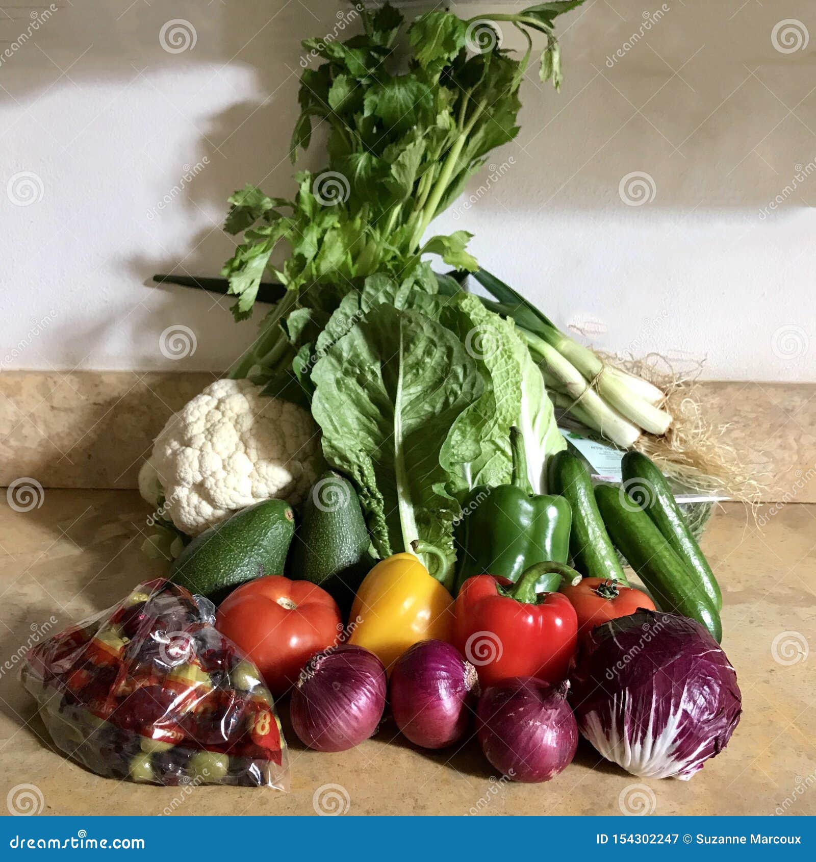 An Array of Organic Vegetables Stock Image - Image of celery, close ...