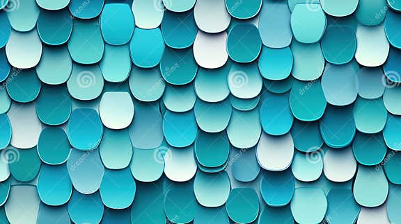 Vibrant Collection of Textured Teal Scales Creating an Artistic Display ...