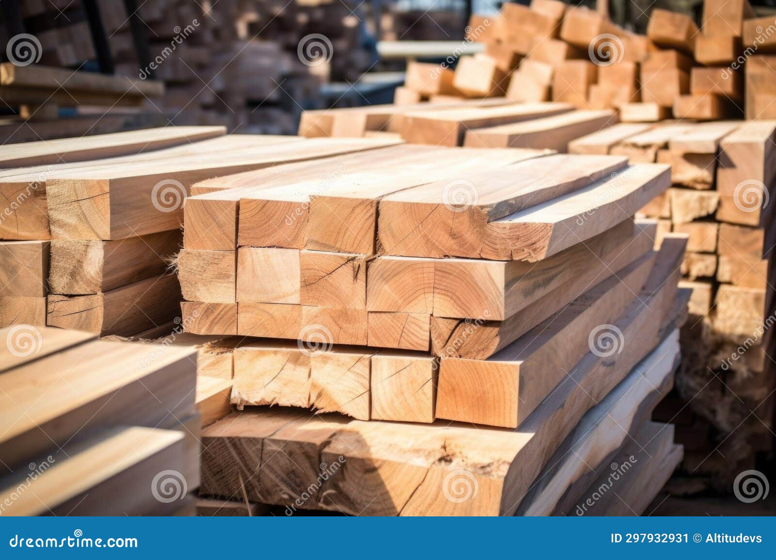 An Array of Raw Teak Boards Ready for Planing and Shaping Stock Image ...
