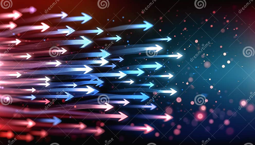 Array of Red, Blue Arrows Pointing Right. Decision Making and Consensus ...