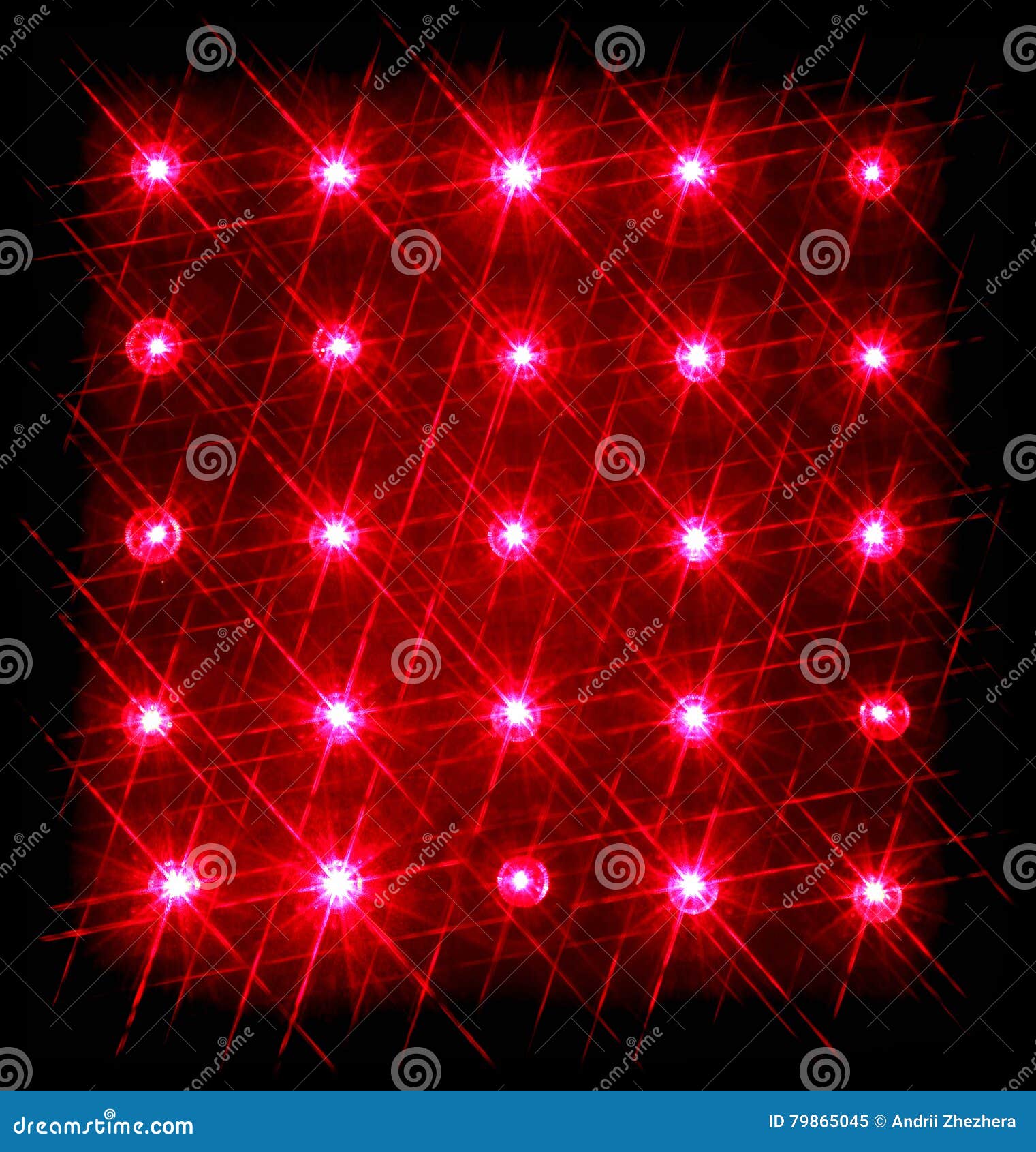 Array of Red Semiconductor Lasers Isolated on Black Stock Image - Image ...
