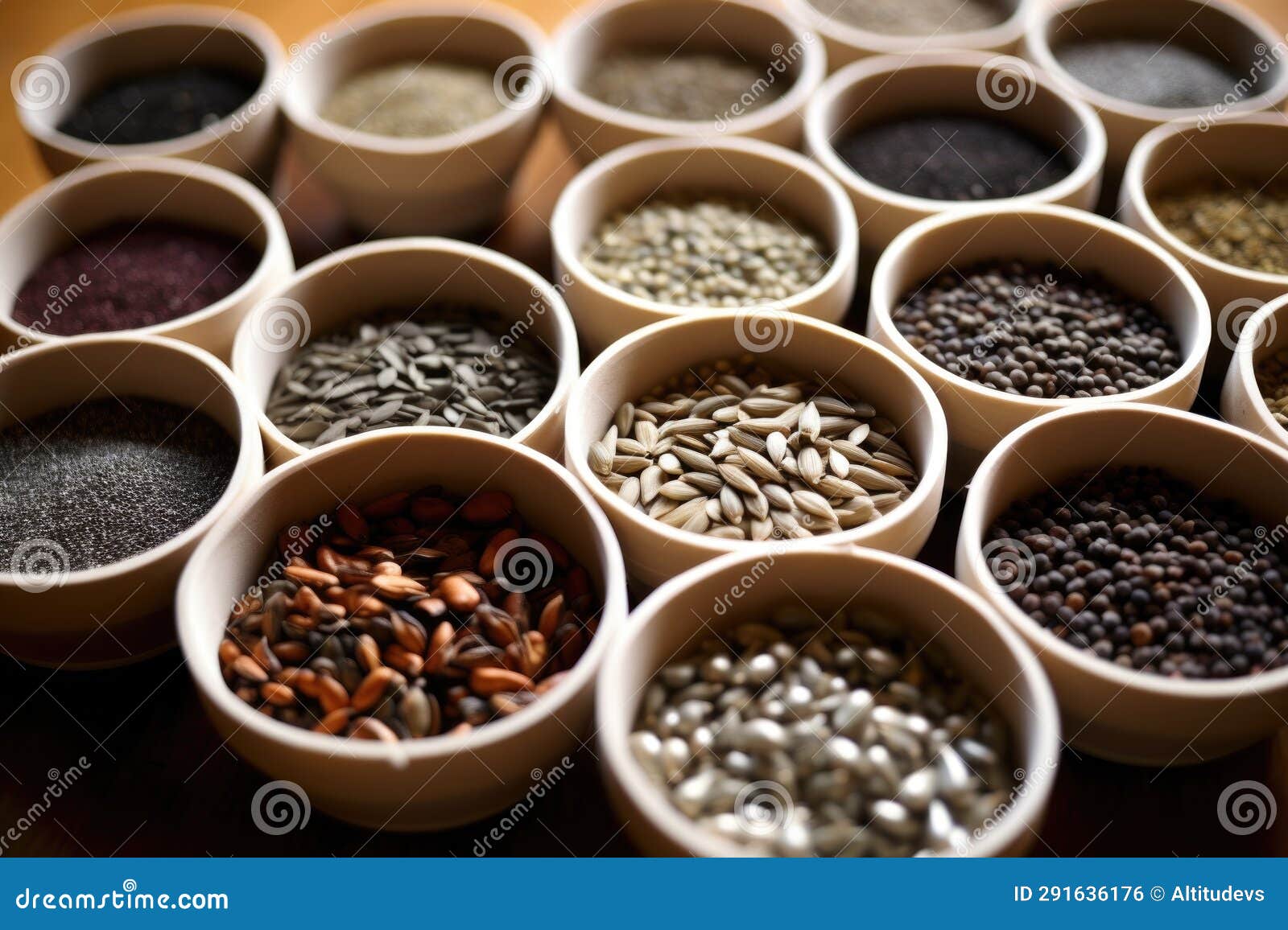 Array of Seeds before Germination Process Stock Photo - Image of ...