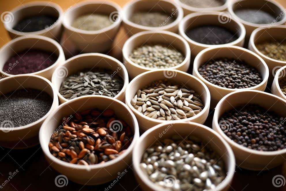 Array of Seeds before Germination Process Stock Photo - Image of ...