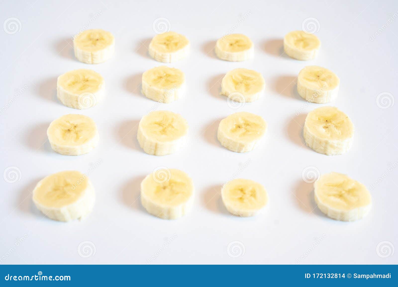 An Array of Sliced Banana stock photo. Image of peel - 172132814