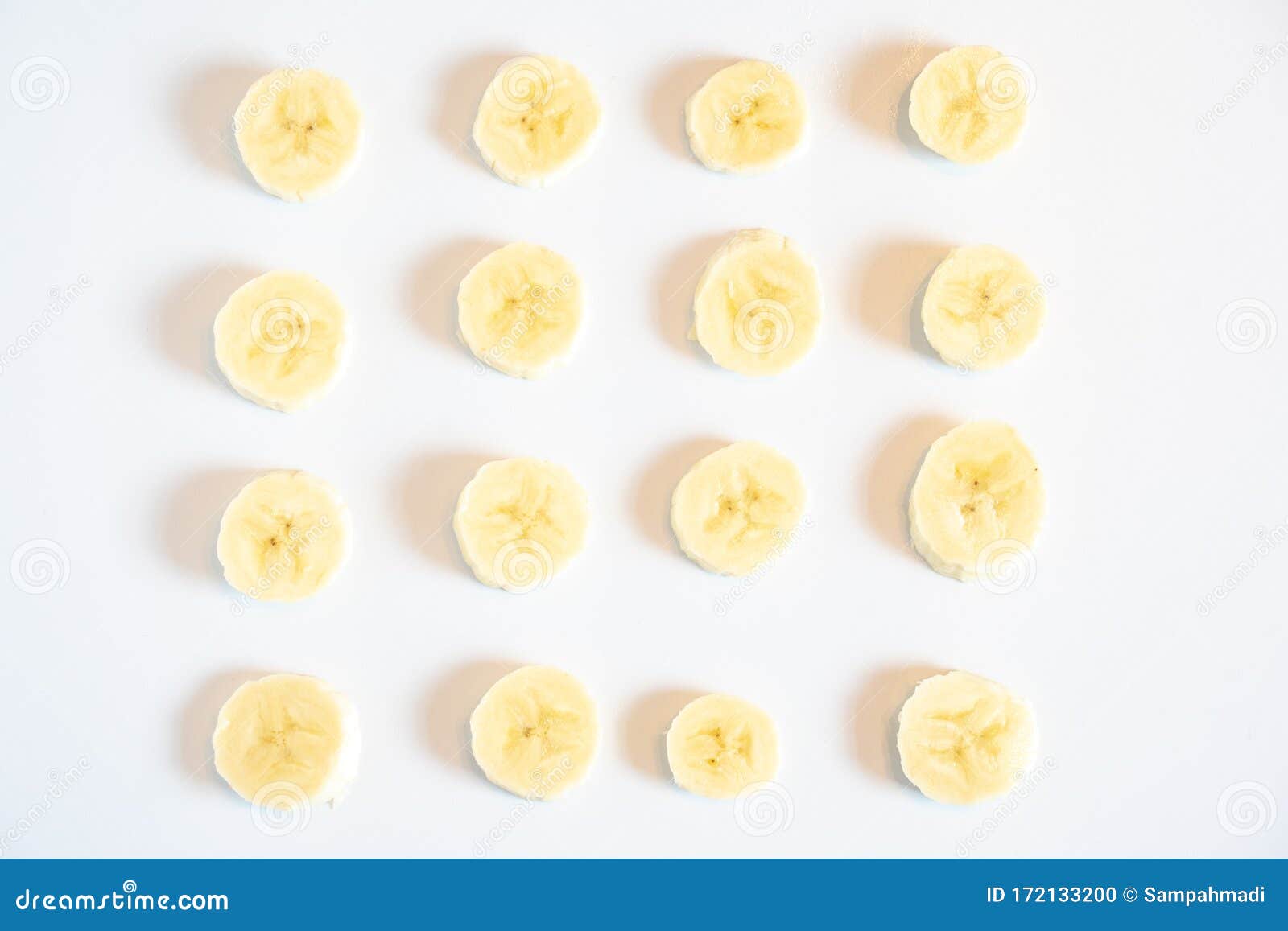 An Array of Sliced Banana stock photo. Image of cook - 172133200