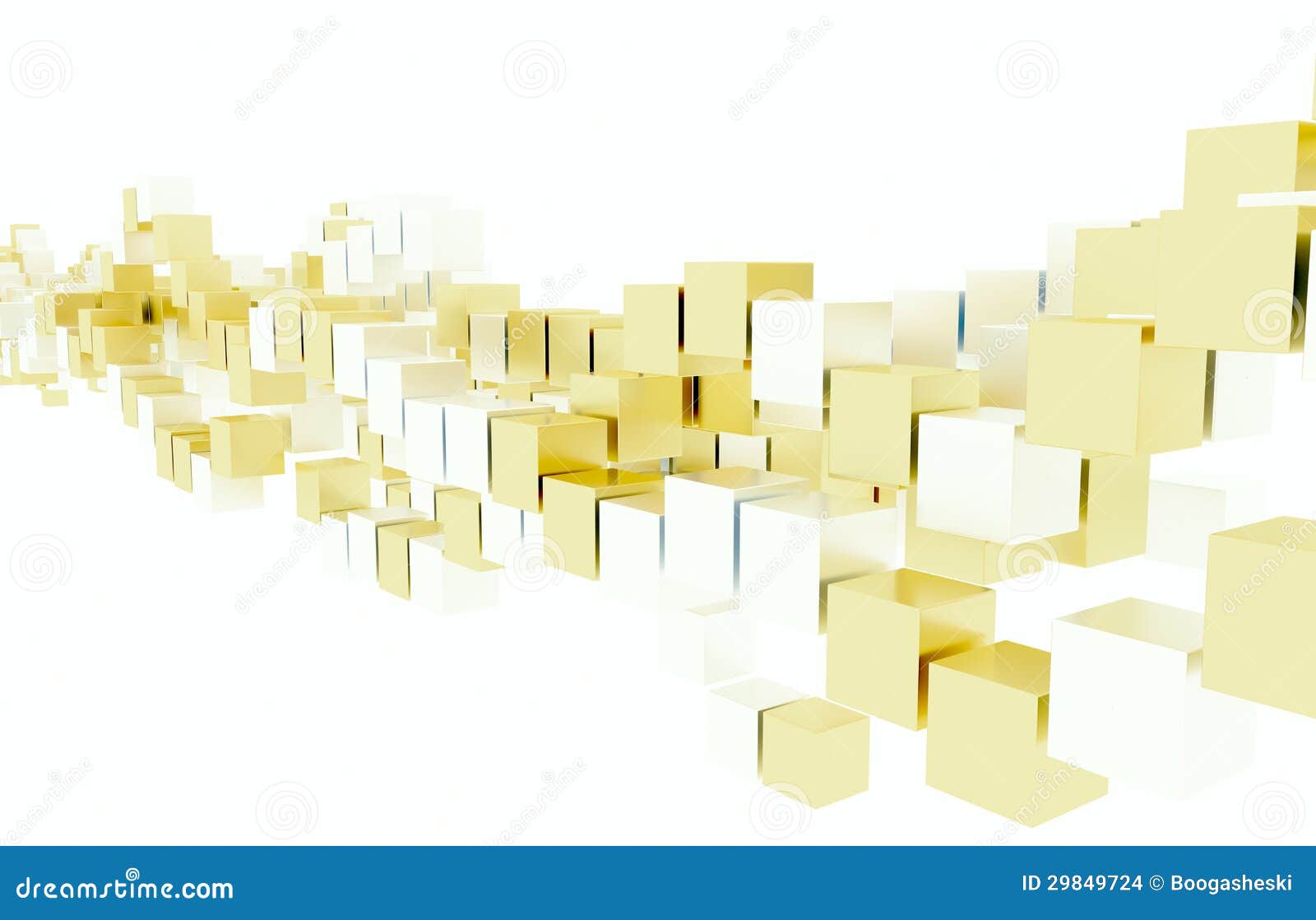 Silver and Gold Cubes stock illustration. Illustration of cubic - 29849724