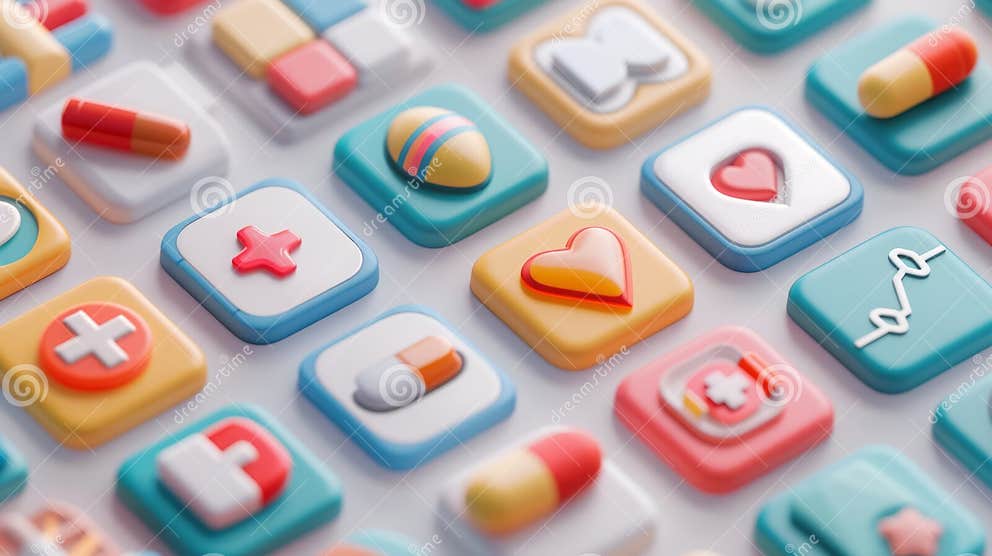 Array of Small Objects, Pills Stock Image - Image of bunch, group ...