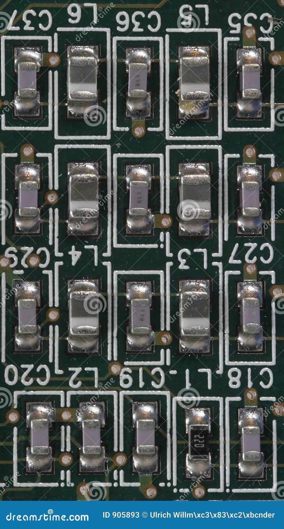 Array of SMDs stock image. Image of hardware, device, motherboard - 905893