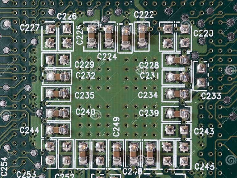 Array of SMDs stock photo. Image of close, structure, motherboard - 905896
