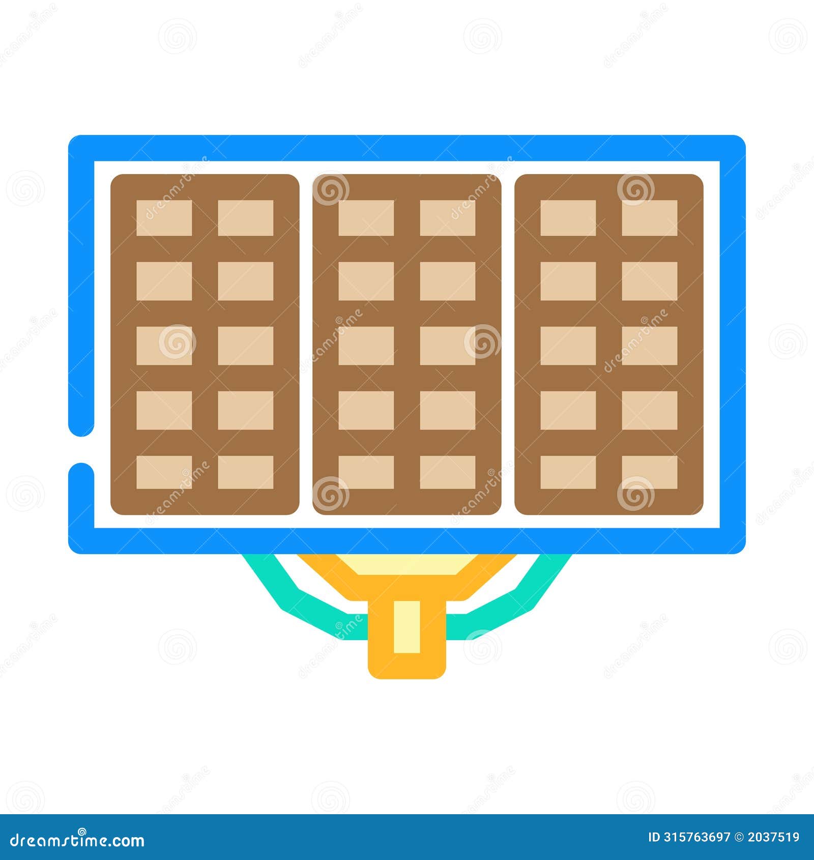 Array Solar Panel Color Icon Vector Illustration Stock Vector ...