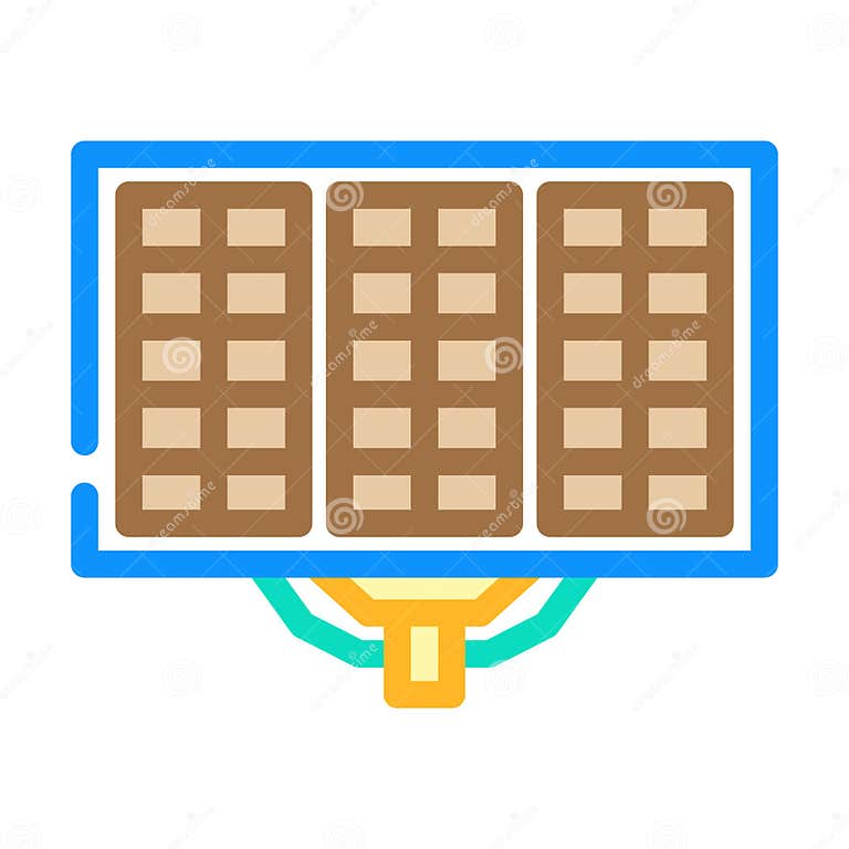 Array Solar Panel Color Icon Vector Illustration Stock Vector ...