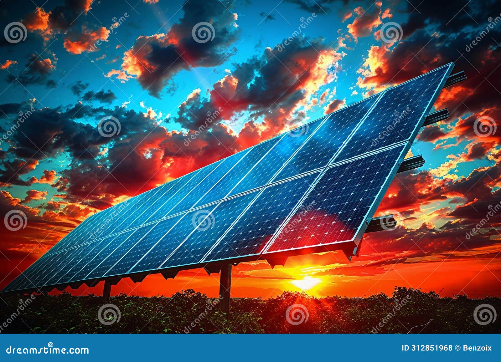Array of solar panels stock photo. Image of subsidy - 312851968
