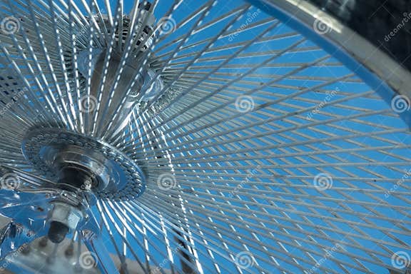 An Array of Spokes on a Bicycle Wheel Stock Photo - Image of machine ...